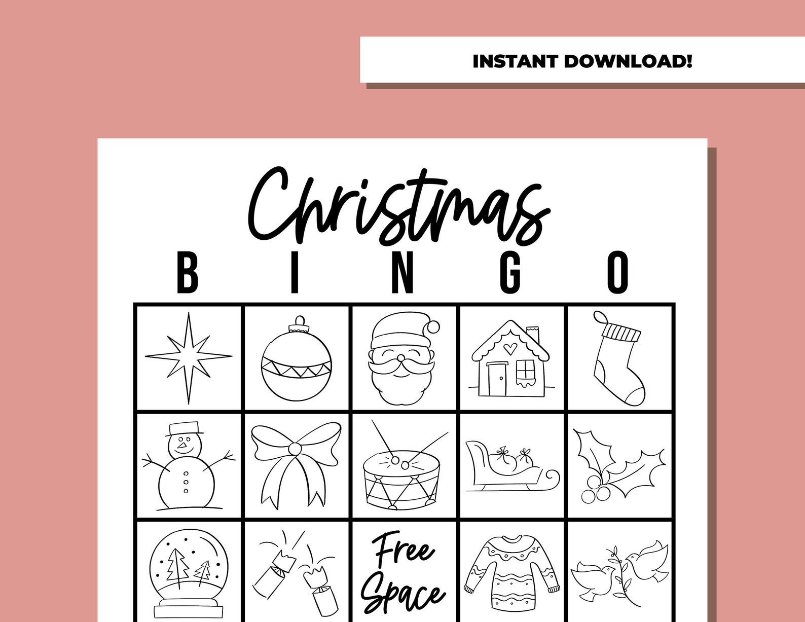 Christmas BINGO Game Printable Game for Classroom Activity - Etsy