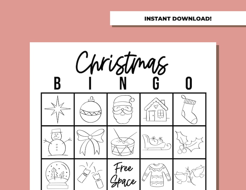 Christmas BINGO Game Printable Game for Classroom Activity - Etsy