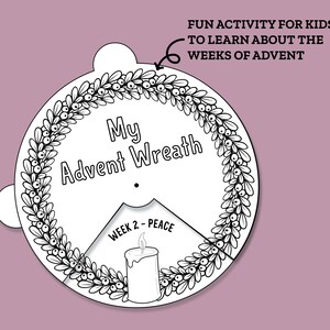 Advent Wreath Activity for Kids, Christmas Spinner Wheel Printable ...