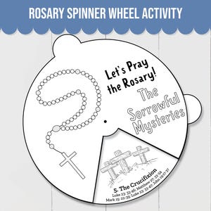 Learning the Rosary Printable Featuring the Sorrowful Mysteries in a ...
