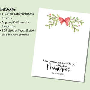 Mistletoes Handprint Art, Printable Christmas Handprint Activity for ...