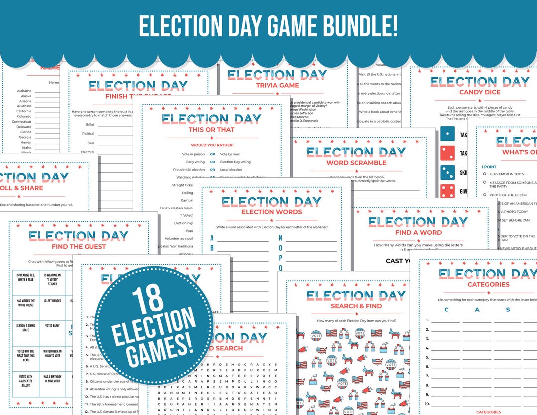 2024 Election Night Game Bundle, US Presidential Election Watch Party ...