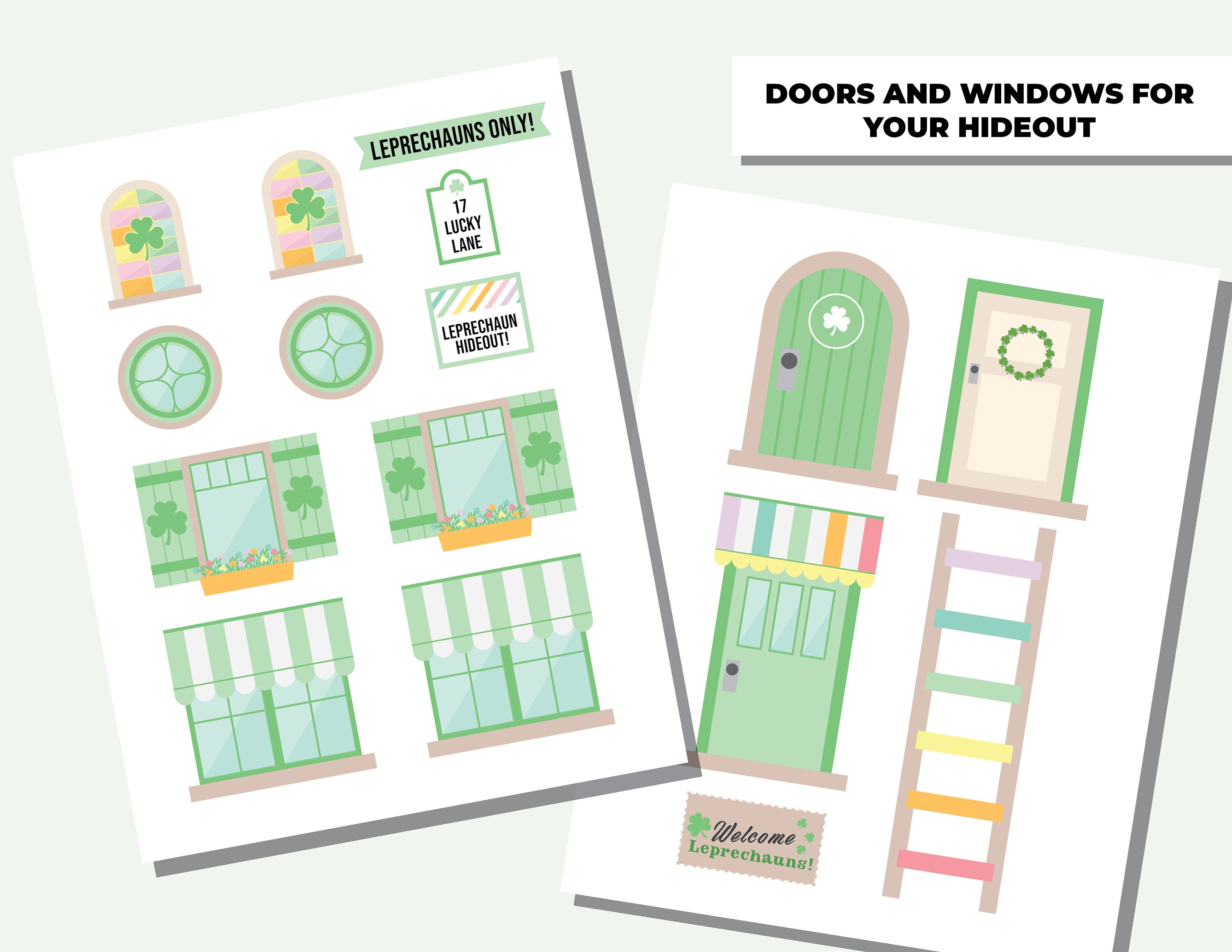 Leprechaun Trap Printable Elements for St Patricks Day DIY - Etsy