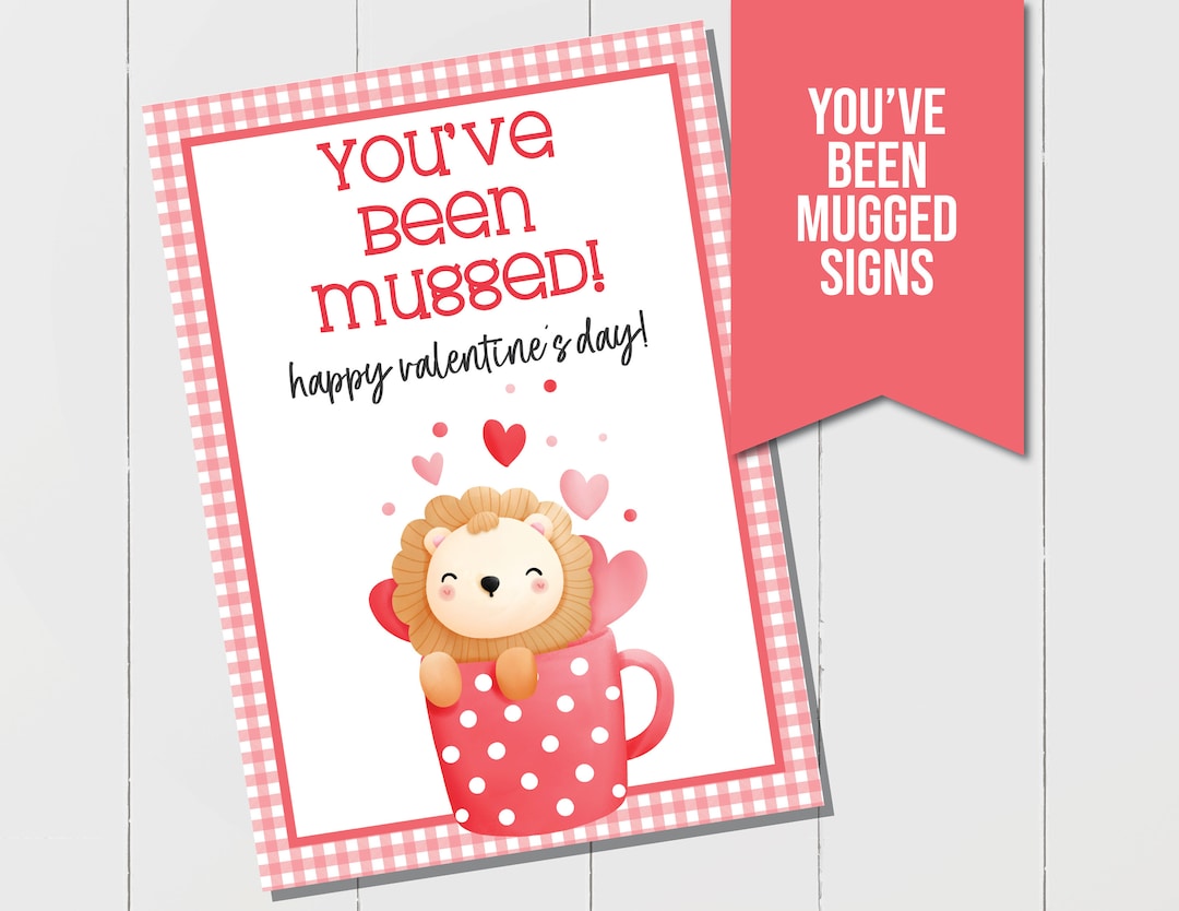 You've Been Mugged Game, Printable You've Been Mugged Kit, Valentines ...