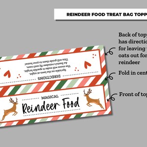 Santa's Magic Reindeer Food Treat Bag Topper Printable, Magical ...