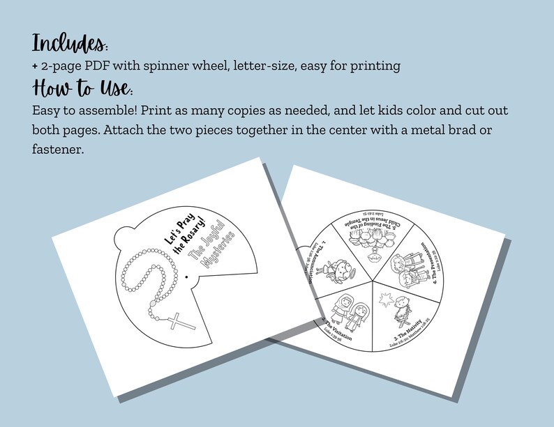 Learning the Rosary Printable Featuring the Joyful Mysteries - Etsy