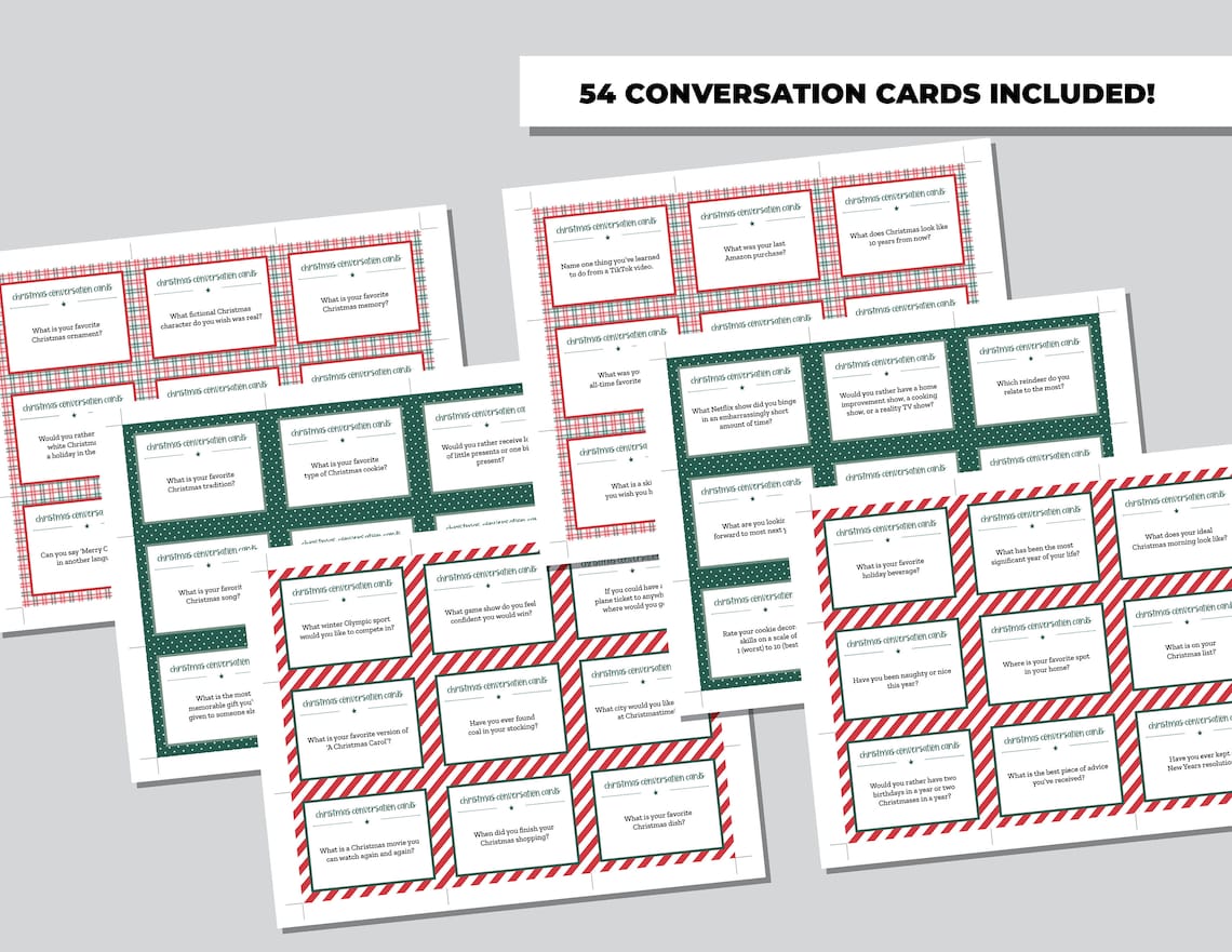 Christmas Ice Breaker Game Conversation Starter for Office - Etsy