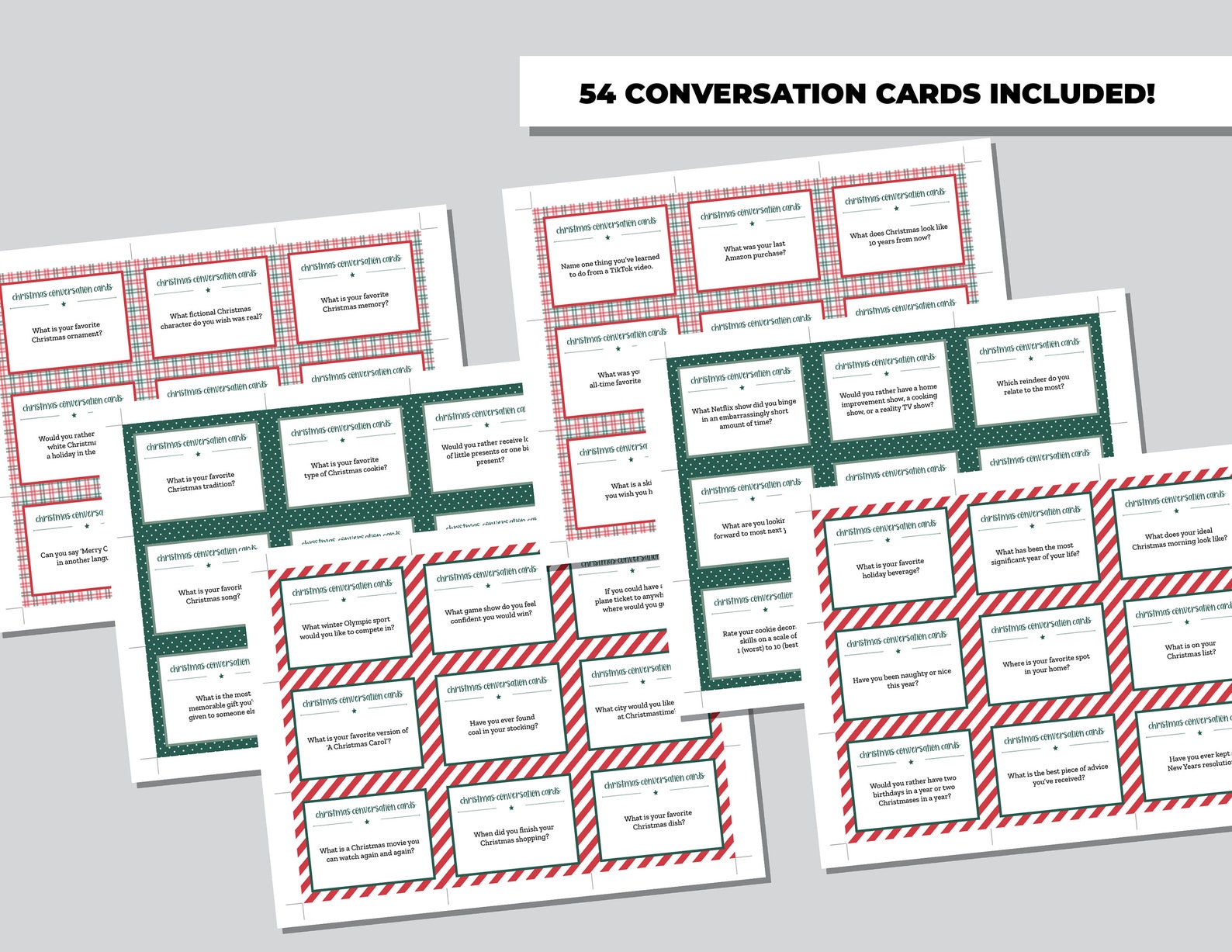 Christmas Ice Breaker Game Conversation Starter for Office - Etsy