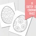 Blank Easter Egg Coloring Pages for Kids, Fun DIY Easter Egg Craft for ...