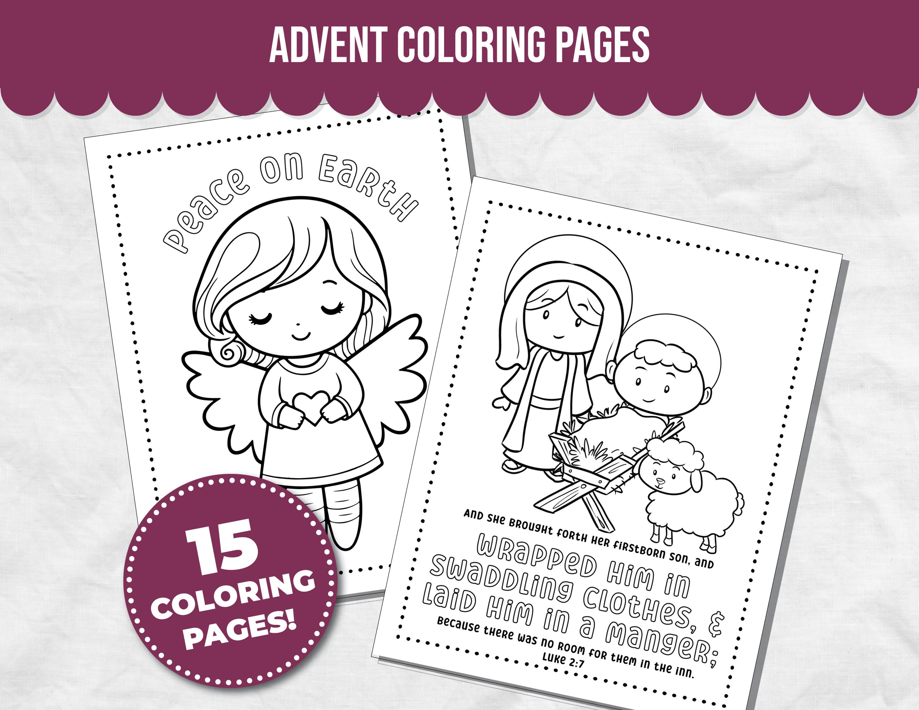 Nativity Coloring Pages, Christian Christmas Kids Activities, Bible ...