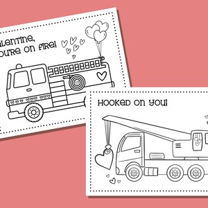 Construction Truck Coloring Pages for Valentines Day, Valentine's Day ...