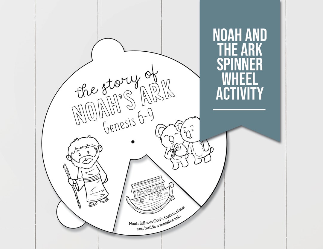 Noah and the Ark Spinner Wheel Printable, Perfect Sunday School ...