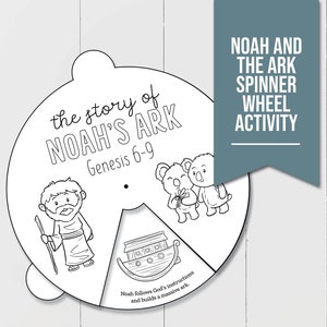 Noah and the Ark Spinner Wheel Printable, Perfect Sunday School ...