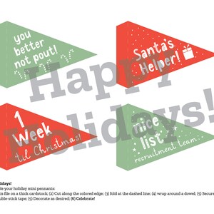 Mini Pennant Flags Perfect for Your Elf This Holiday Season, Christmas ...