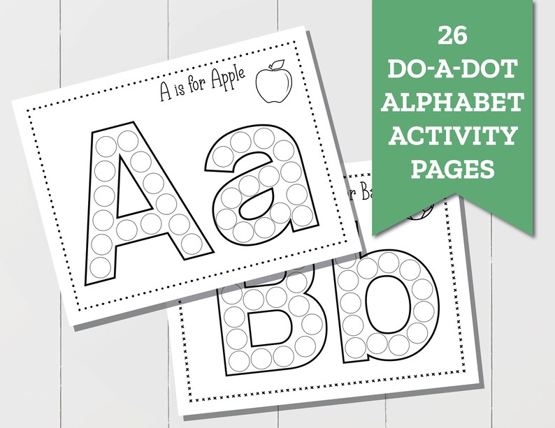 Alphabet Do-a-dot Activity Pages Perfect for Toddler - Etsy