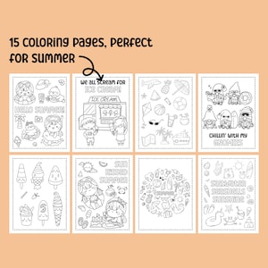 Summer Printable Activity Bundle With Coloring Pages, Word Search, Word ...