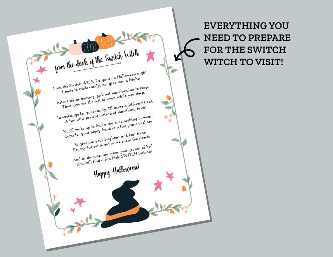 Switch Witch Printable Letter Letter From the Switch Witch - Etsy