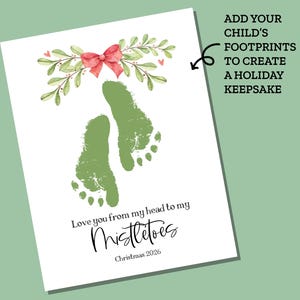 Mistletoes Handprint Art, Printable Christmas Handprint Activity for ...