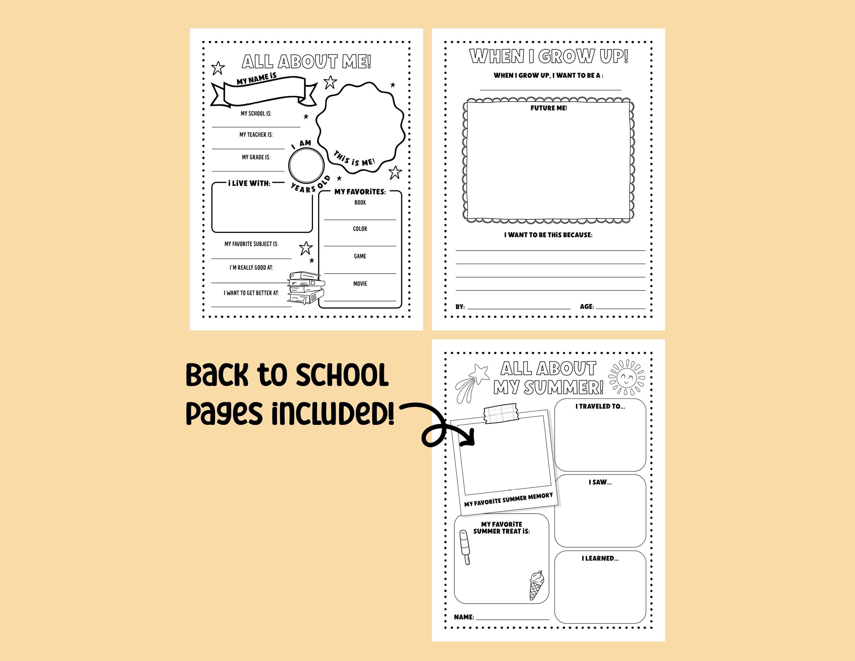 Back to School Activity Bundle, First Day of School Classroom ...