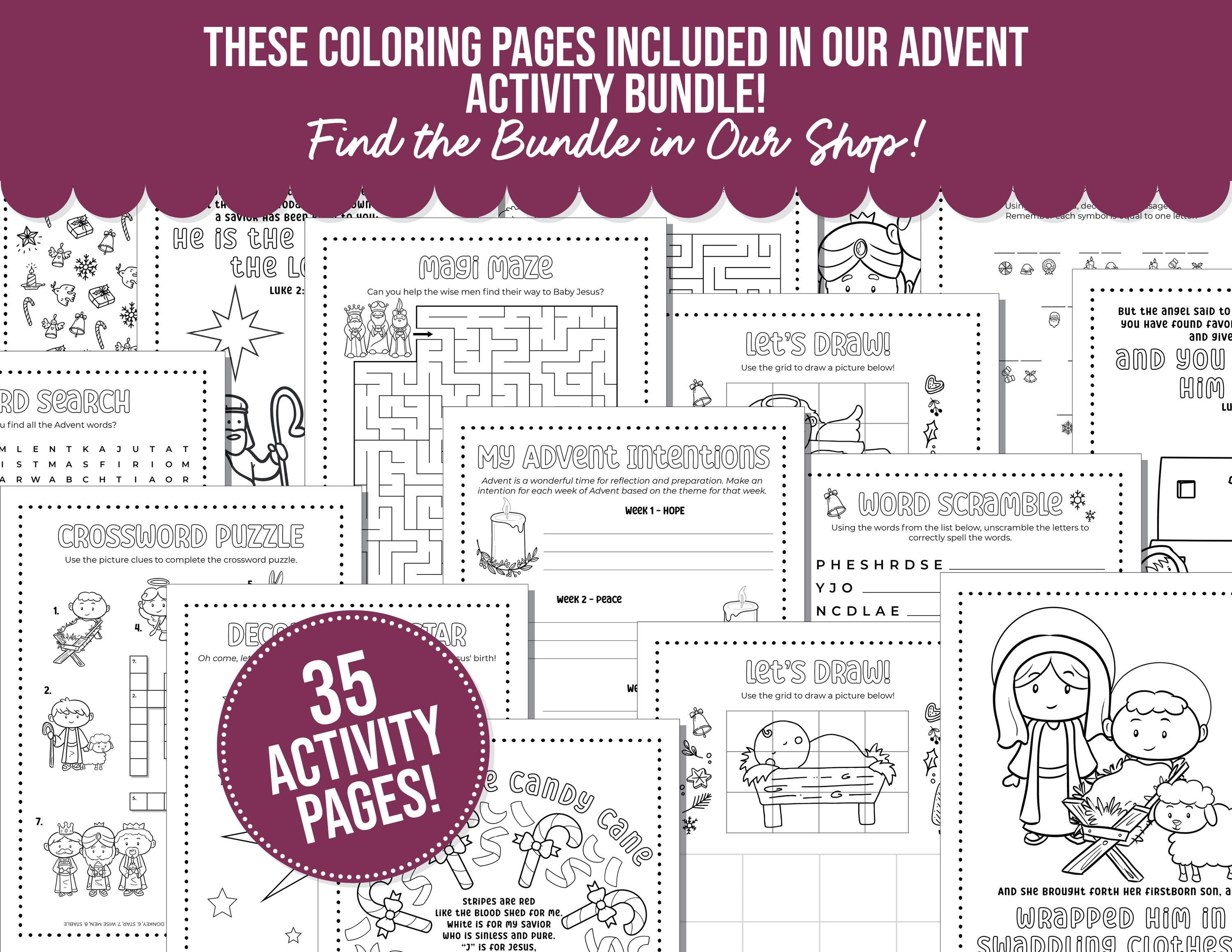 Nativity Coloring Pages, Christian Christmas Kids Activities, Bible ...