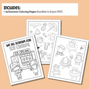 Kids Summer Coloring Pages, 15 Printable Summer Coloring Pages for Kids ...