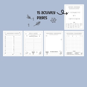 Hanukkah Printable Activity Bundle With Coloring Pages, Word Search ...