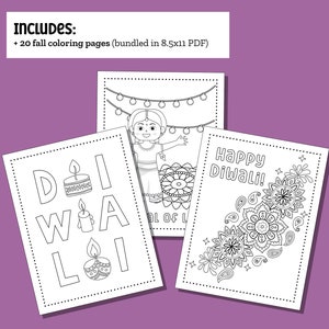 Diwali Coloring Pages Bundle - Mandalas, Diyas, and More | Printable ...