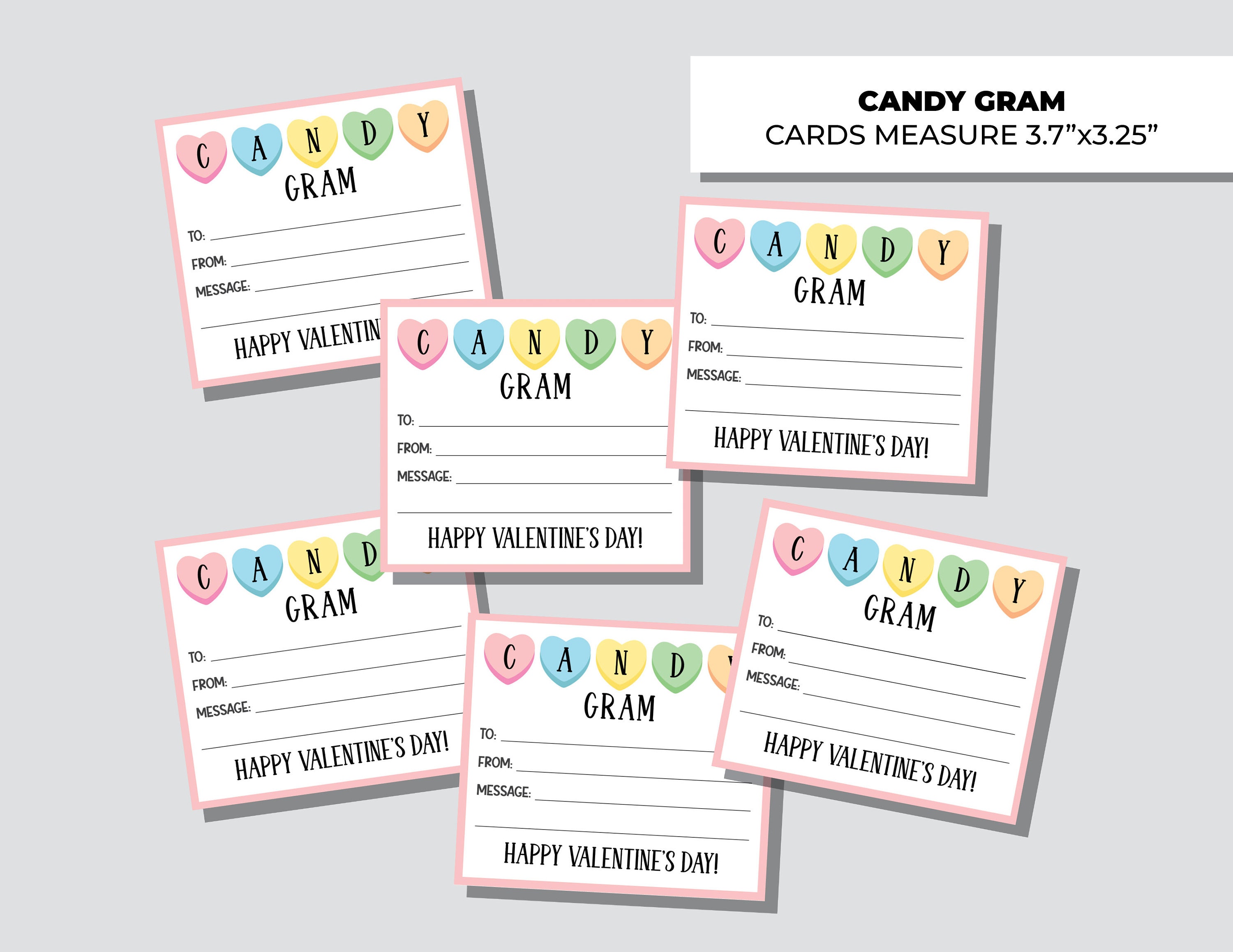Valentines Day Candy Gram Fundraiser Flyer PTO Valentines Candy Gram ...