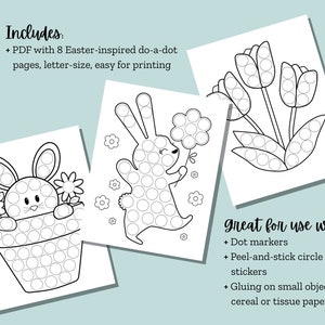 Easter Do-a-dot Activity Pages, Perfect for Toddler Activity, Dot ...