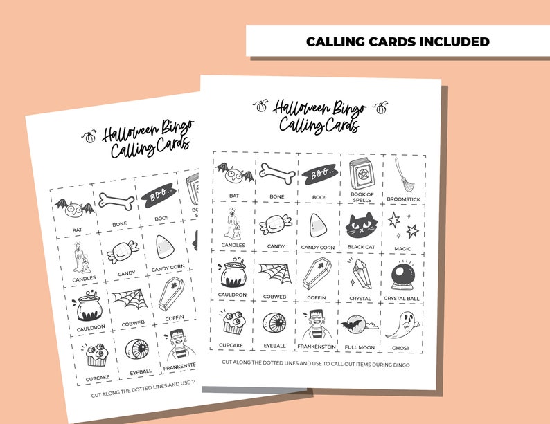 Halloween BINGO Game Printable Fall Game for Classroom - Etsy