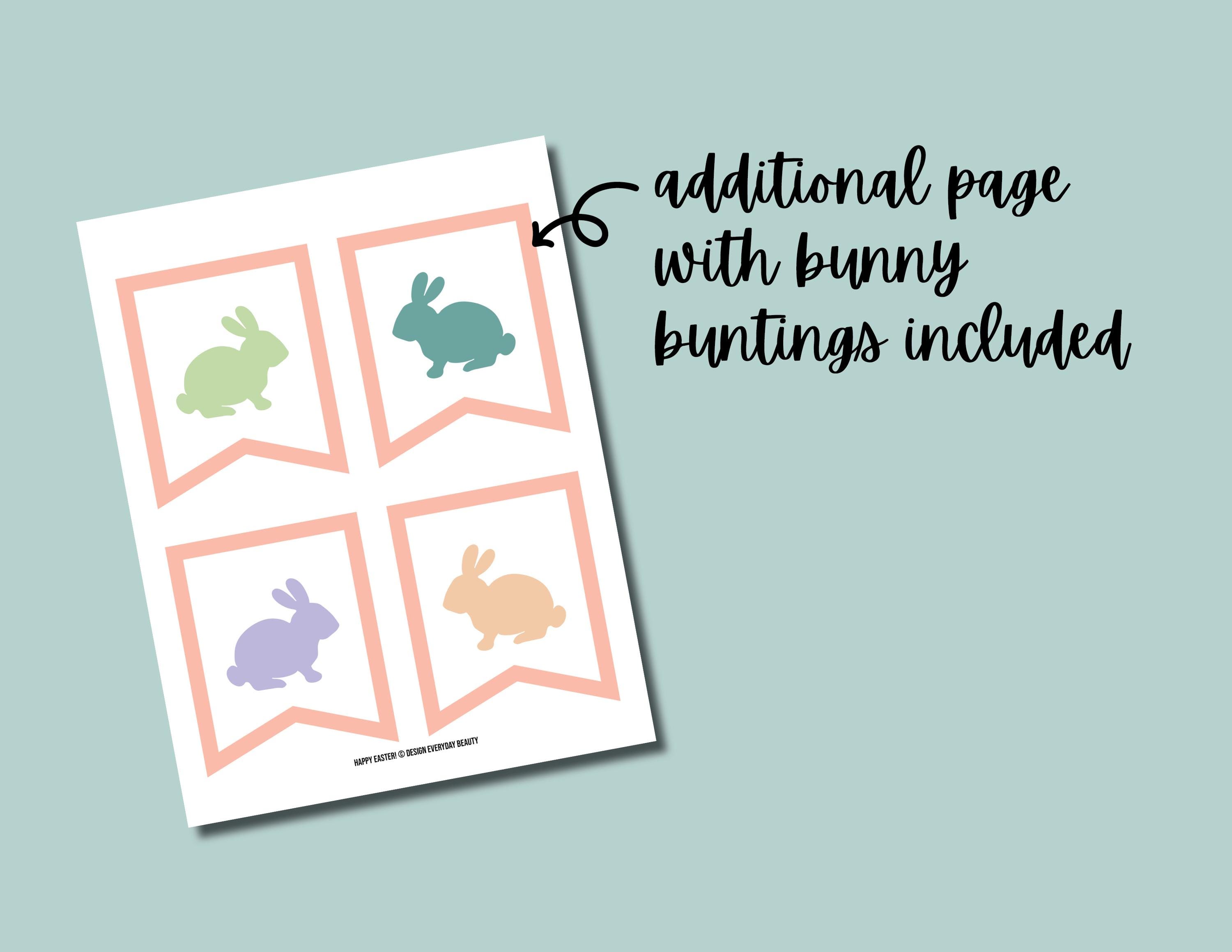 Happy Easter Banner, Printable Bunting for Home Easter Decor, Printable ...