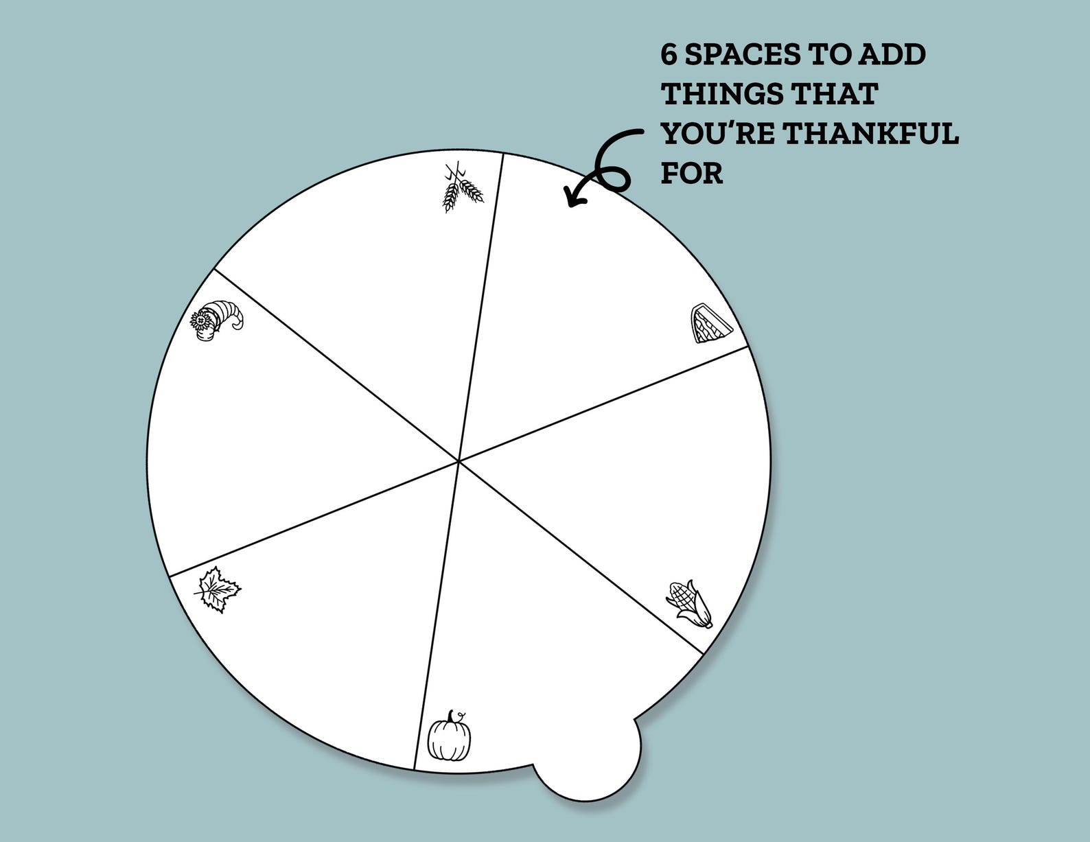 Thankful Activity for Kids Spinner Wheel Printable Thanksgiving ...