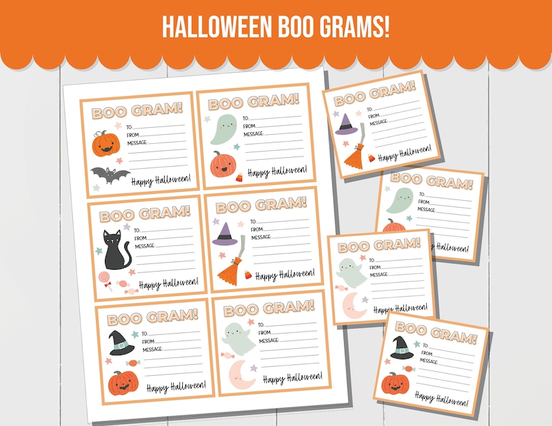 Halloween Boo Gram Fundraiser Flyer PTO Halloween Candy Gram Fall ...