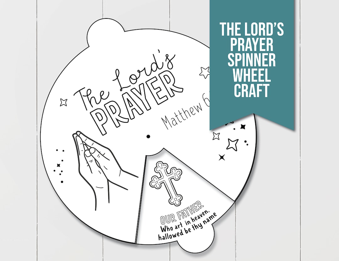 The Lords Prayer Spinner Wheel Printable, Perfect Sunday School ...