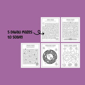 Diwali Printable Activity Bundle Including Coloring Pages, Word Search ...