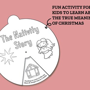 The Nativity Story Spinner Wheel Printable Perfect Christian - Etsy