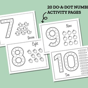 Do-a-dot Activity Page Bundle With Alphabet, Numbers and Shape Dot ...