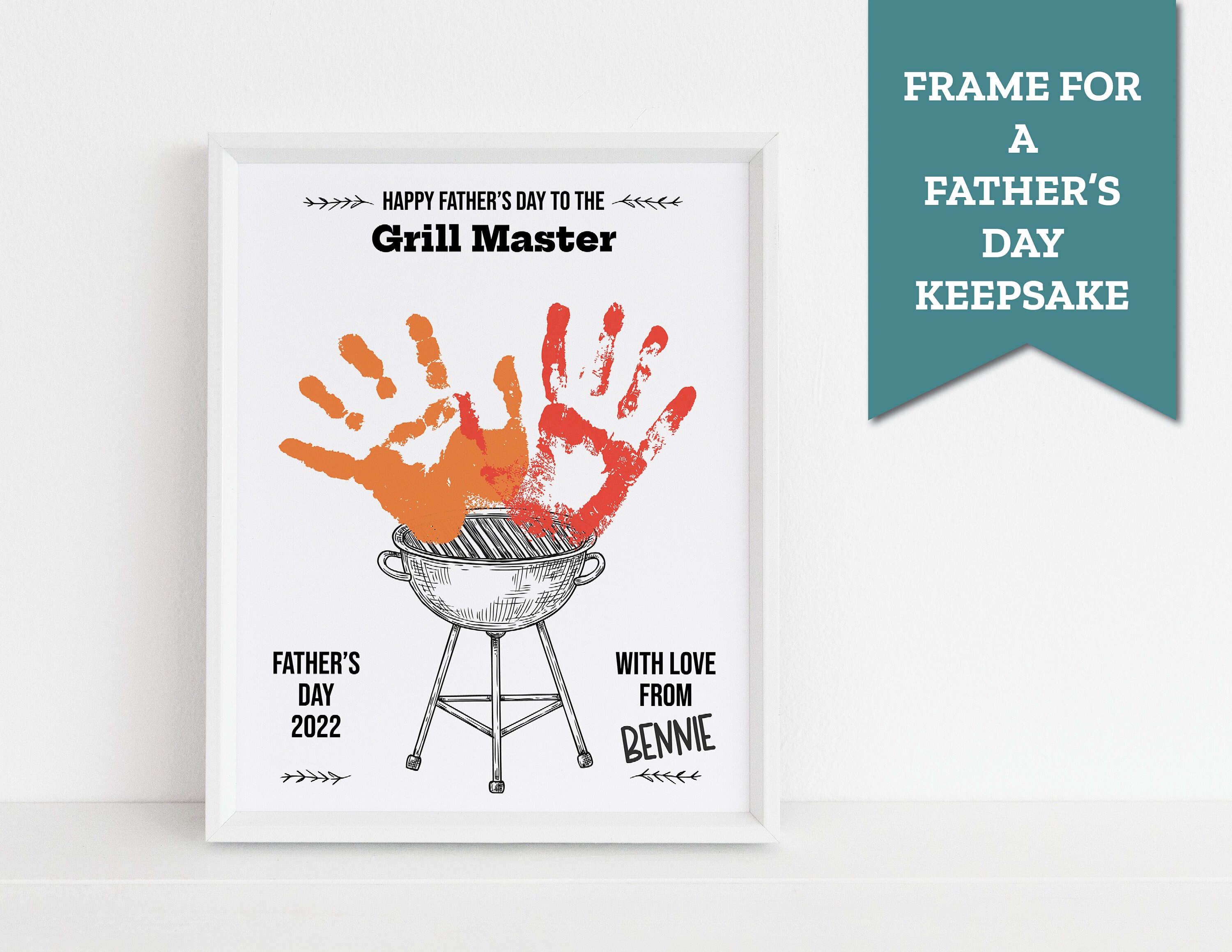Fathers Day Handprint Activity for Kids Grill Master - Etsy Canada