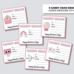 Valentines Day Candy Gram Fundraiser Flyer PTO Valentines Candy Gram ...