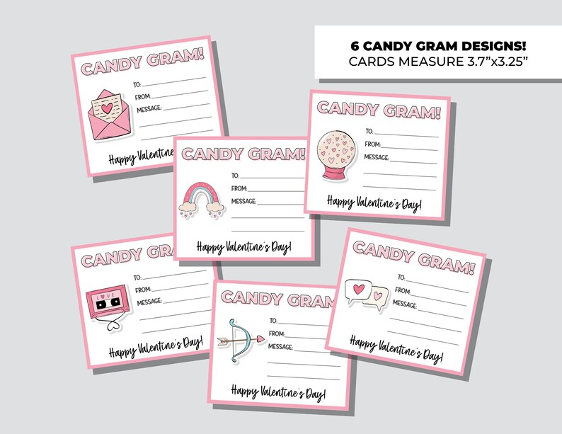 Valentines Day Candy Gram Fundraiser Flyer PTO Valentines Candy Gram ...