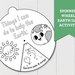 Earth Day Activities Printable Printable Spinner Wheel - Etsy