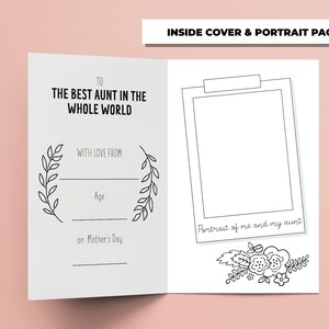 All About My Aunt Printable Book for Mother's Day, Perfect Mother's Day ...