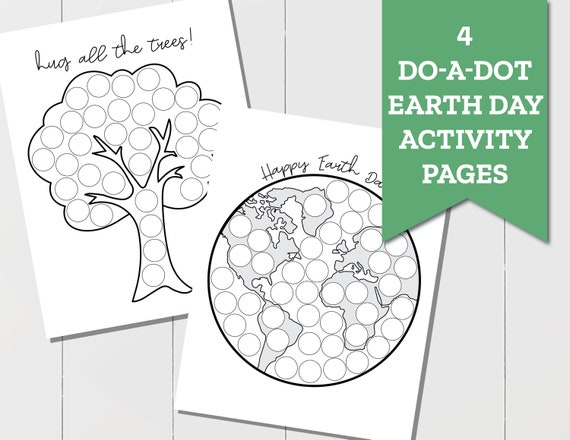 Earth Day Do-a-dot Activity Pages Perfect for Toddler - Etsy