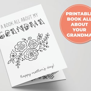 All About Grandma Printable Book for Mother's Day, Perfect Mother's Day ...