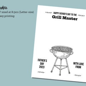 Fathers Day Handprint Activity for Kids, Grill Handprint Art Printable ...