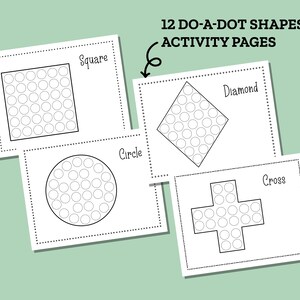 Do-a-dot Activity Page Bundle With Alphabet, Numbers and Shape Dot ...