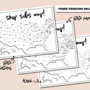 Shop Sales Tracker Map, Etsy Sales Map, Where I’ve Shipped, United ...