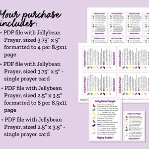 Christian Jelly Bean Prayer Treat Bag Tag, Perfect for Easter Basket ...
