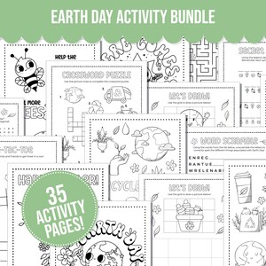 Earth Day Printable Activity Bundle With Coloring Pages, Word Search ...