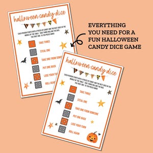 Halloween Candy Dice Game, Fun Halloween Game for Office Party, Kids ...